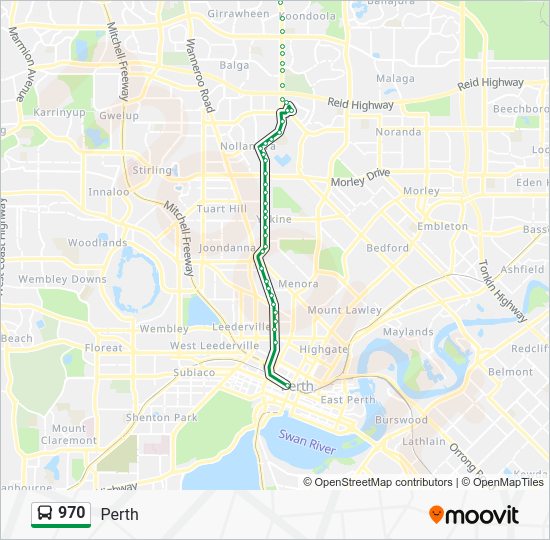 970 Route: Schedules, Stops & Maps - Perth (Updated)
