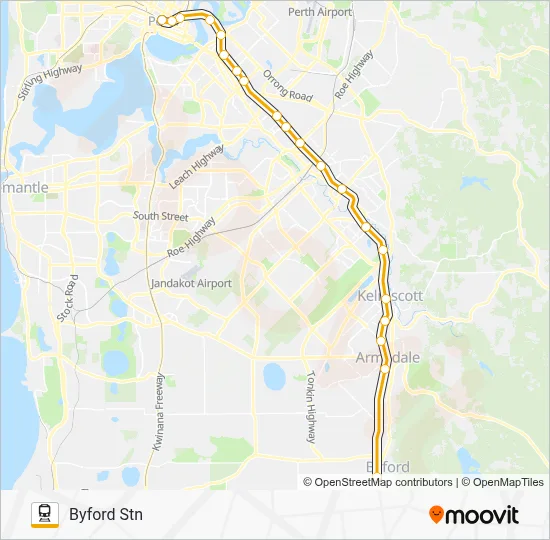 ARMADALE LINE Route: Schedules, Stops & Maps - Byford Stn (Updated)