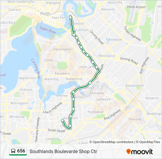 656 Route: Schedules, Stops & Maps - Southlands Boulevarde Shop Ctr ...
