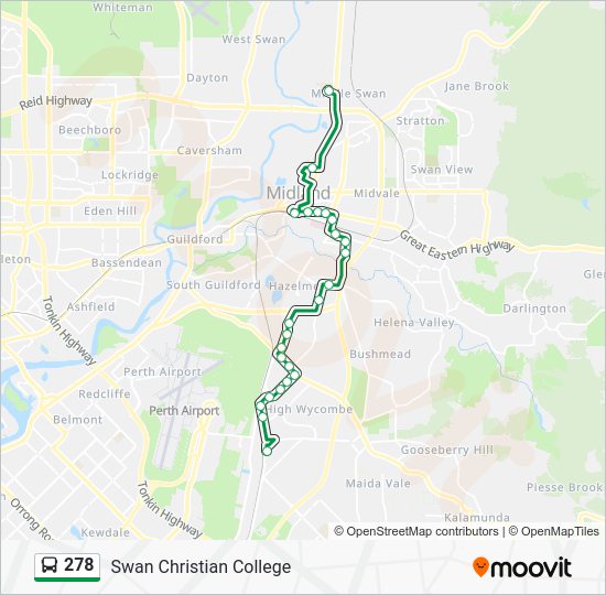278 Route: Schedules, Stops & Maps - Swan Christian College (Updated)