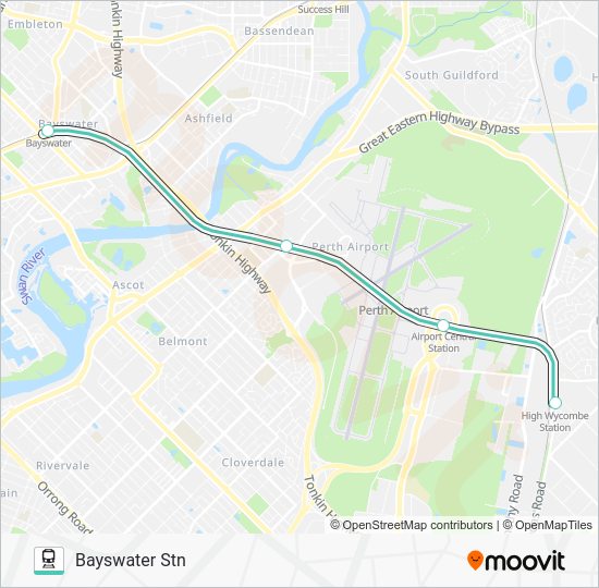 airport line Route: Schedules, Stops & Maps - Bayswater Stn (Updated)