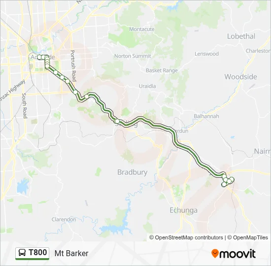T800 Route: Schedules, Stops & Maps - Mt Barker (Updated)