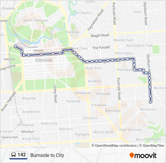 142 Route: Schedules, Stops & Maps - Burnside (Updated)