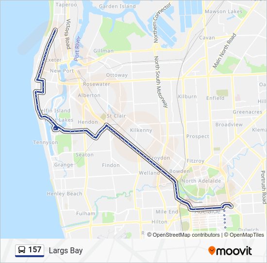 157 Route: Schedules, Stops & Maps - Largs Bay (Updated)