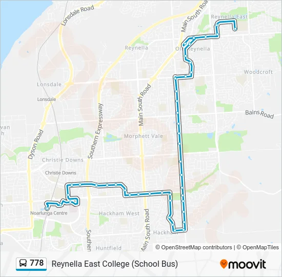 778 Route: Schedules, Stops & Maps - Reynella East College (School Bus ...