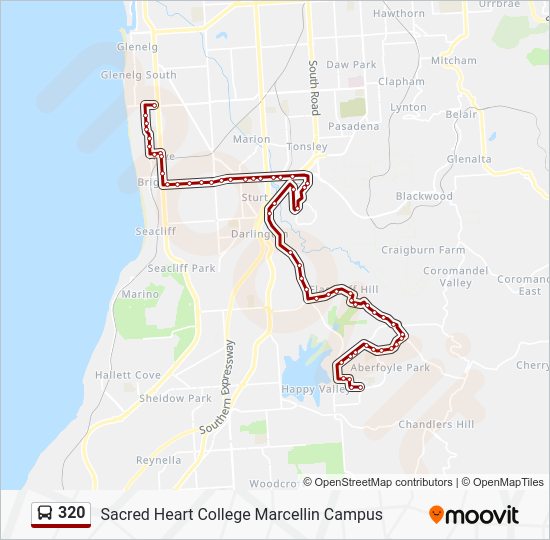320 Route: Schedules, Stops & Maps - Sacred Heart College Marcellin ...