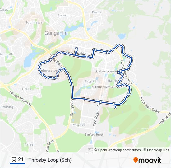 21 Route: Schedules, Stops & Maps - Throsby Loop (Sch) (Updated)