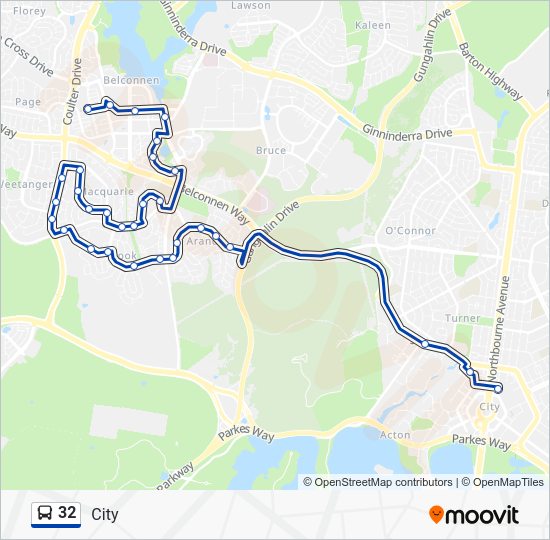 32 Route: Schedules, Stops & Maps - City (Updated)