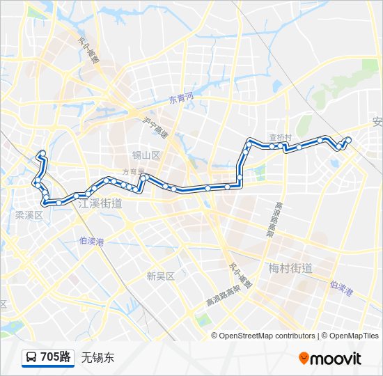 705路 Route: Schedules, Stops & Maps - 无锡东 (Updated)
