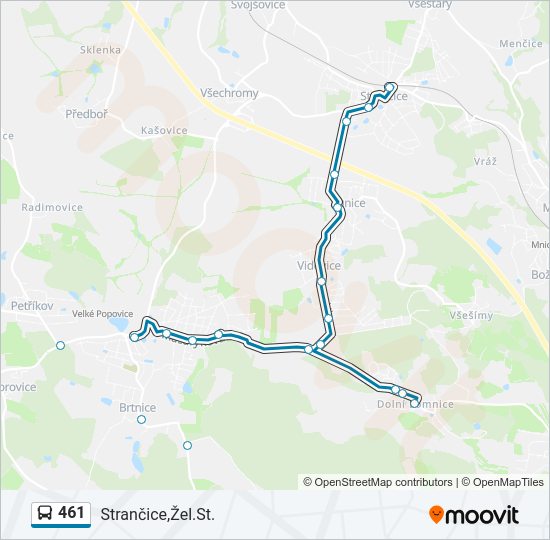 461 Route: Schedules, Stops & Maps - Strančice,Žel.St. (Updated)