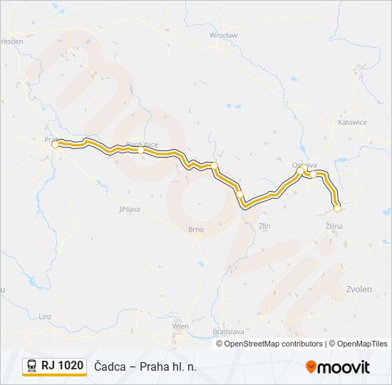 rj 1020 Route: Schedules, Stops & Maps - Praha Hl. N. (Updated)