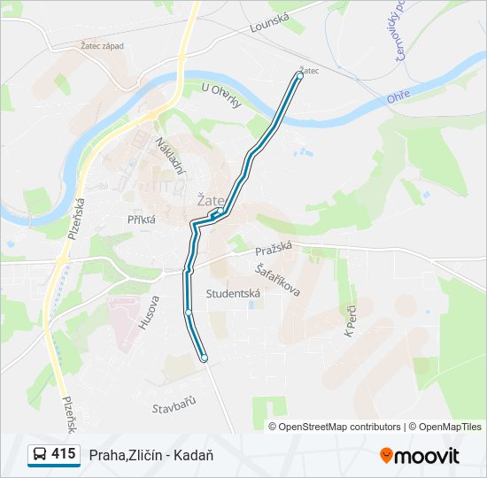 415 Route: Schedules, Stops & Maps - Žatec,Žel.St. (Updated)