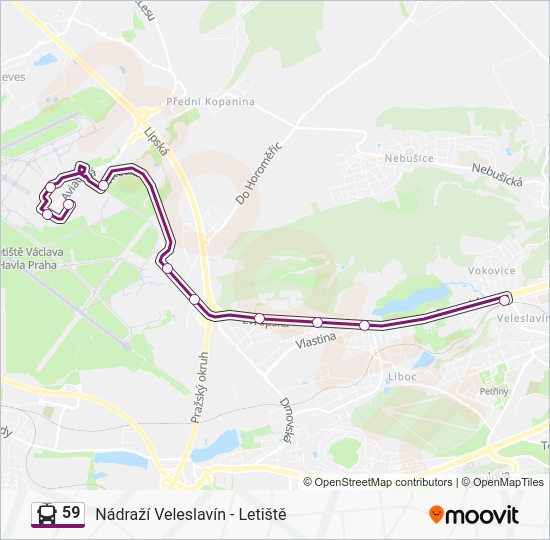 59 Route: Schedules, Stops & Maps - Letiště / Airport (Updated)