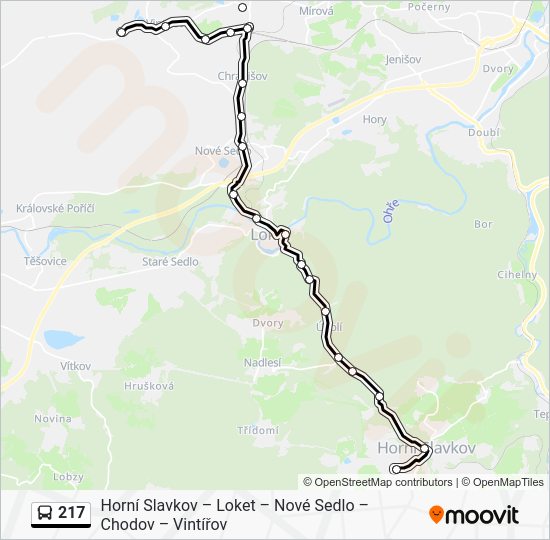 217 Route: Schedules, Stops & Maps - Horní Slavkov, Sídliště (Updated)
