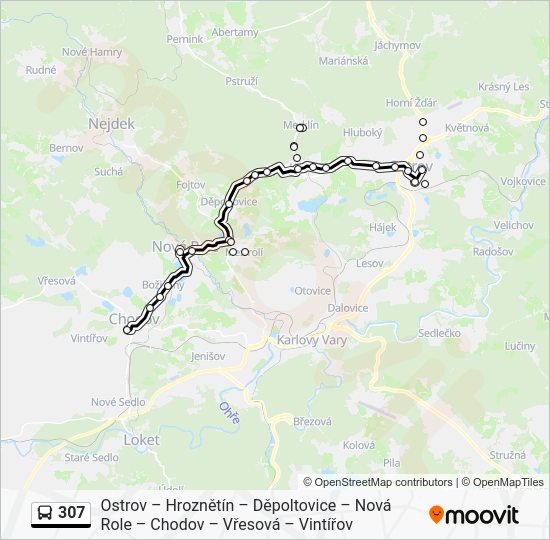 307 Route: Schedules, Stops & Maps - Chodov, Aut. Nádr. (Updated)