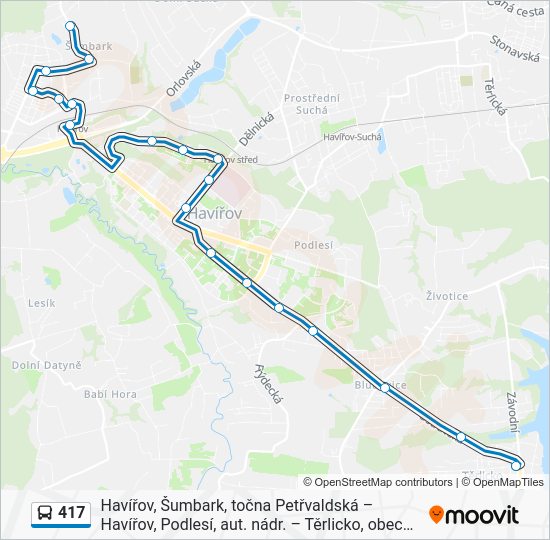 417 Route: Schedules, Stops & Maps - Těrlicko, Obecní Úřad (Updated)