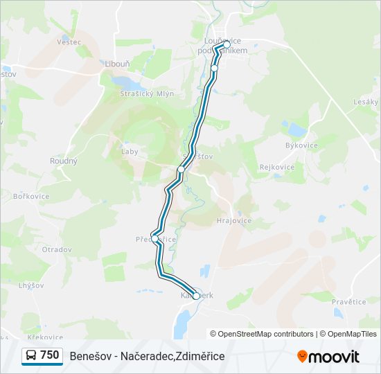 750 Route: Schedules, Stops & Maps - Kamberk (Updated)