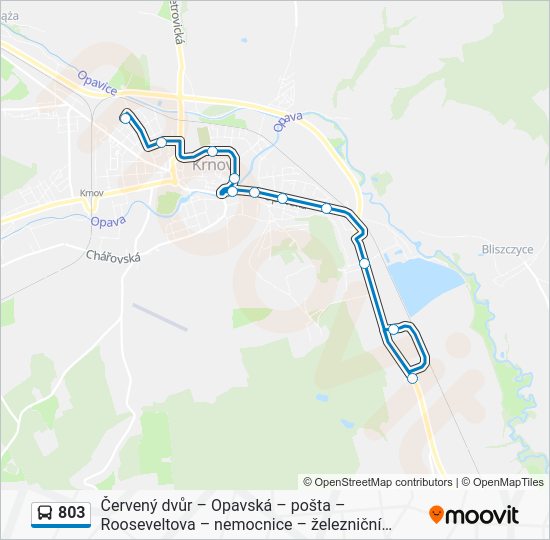 803 Route: Schedules, Stops & Maps - Krnov, Červený Dvůr (Updated)