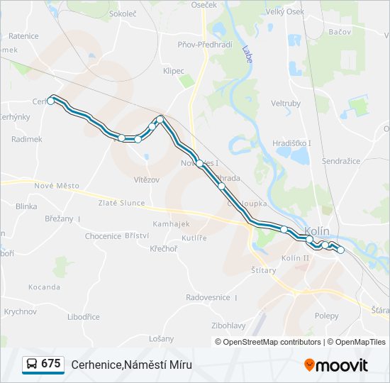 675 Route: Schedules, Stops & Maps - Cerhenice,Náměstí Míru (Updated)