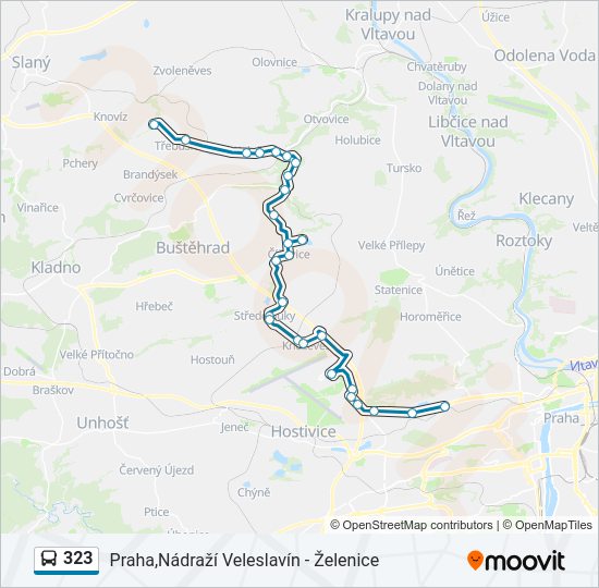 323 Route: Schedules, Stops & Maps - Želenice (Updated)
