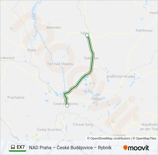 ex7 Route: Schedules, Stops & Maps - České Budějovice (Updated)