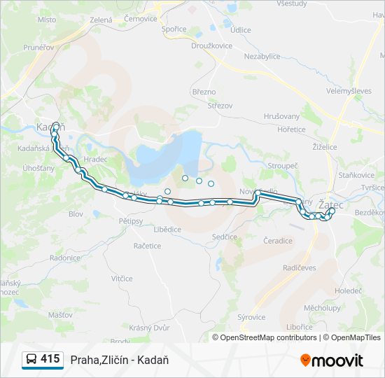 415 Route: Schedules, Stops & Maps - Žatec,Aut.Nádr. (Updated)