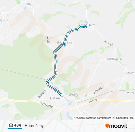 484 Route: Schedules, Stops & Maps - Horoušany (Updated)