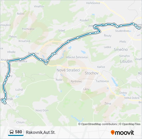 580 Route: Schedules, Stops & Maps - Rakovník,Aut.St. (Updated)