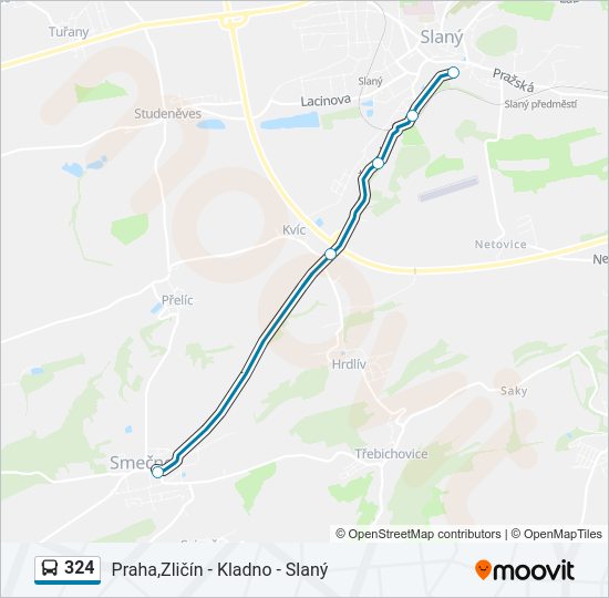324 Route: Schedules, Stops & Maps - Smečno (Updated)