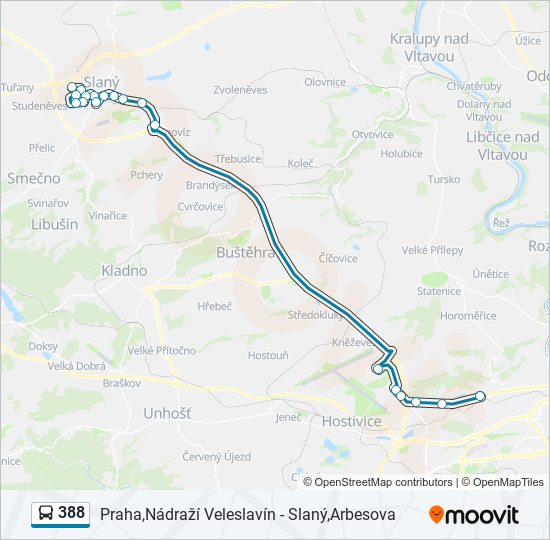 388 Route: Schedules, Stops & Maps - Slaný,Arbesova (Updated)