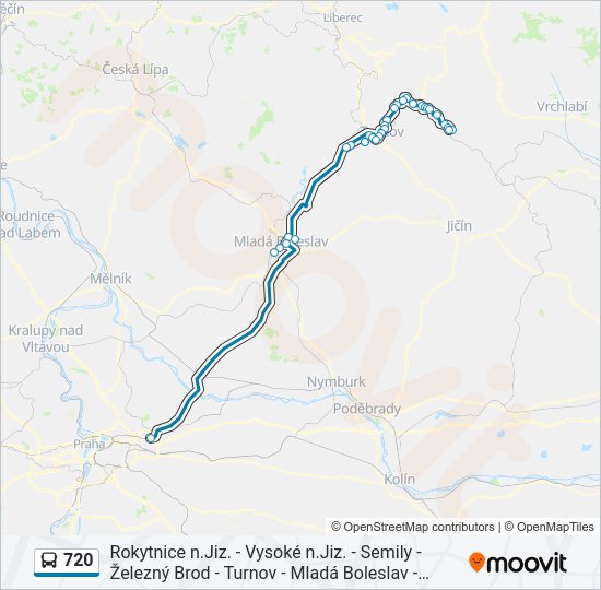 720 Route: Schedules, Stops & Maps - Semily,Aut.Nádr. (Updated)