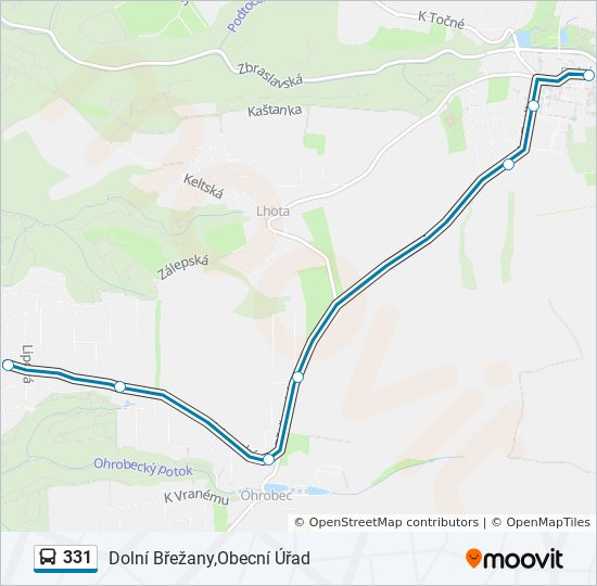 331 Route: Schedules, Stops & Maps - Dolní Břežany,Obecní Úřad (Updated)