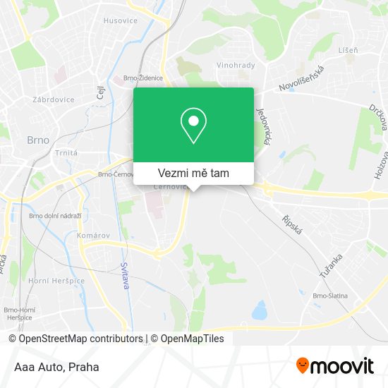 Jak se dostat do Aaa Auto v Brno pomocí vlak, autobus nebo trolejbus?