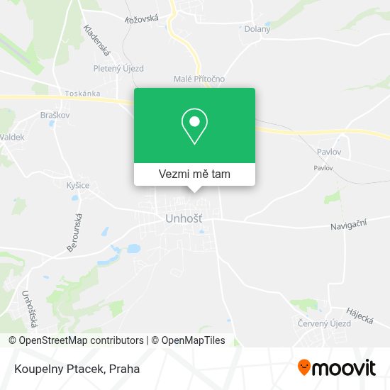 Jak se dostat do Koupelny Ptacek v Kladno pomocí autobus nebo vlak?