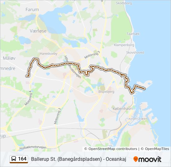 164 Route: Schedules, Stops & Maps - Ballerup St. (Updated)