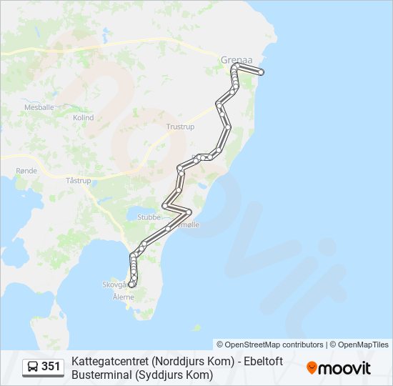 351 Route: Schedules, Stops & Maps - Grenaa Trafikterminal (Updated)