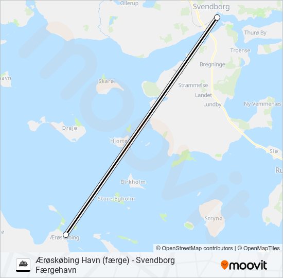 ærøfærgerne Rute: Rejseplaner, stop & kort - Ærøskøbing Havn (Færge ...