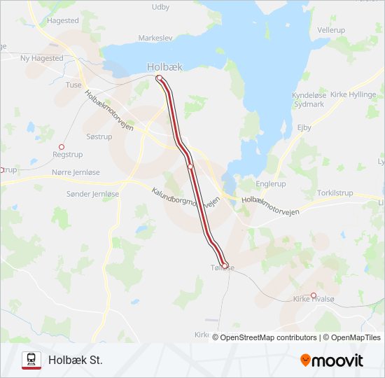 RE Route: Schedules, Stops & Maps - Holbæk St. (Updated)