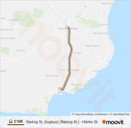 210r Route: Schedules, Stops & Maps - Rødvig St. (Updated)