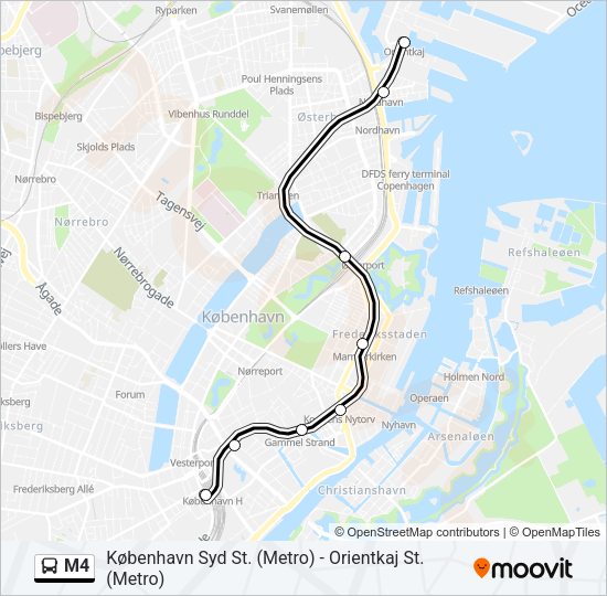m4 Route: Schedules, Stops & Maps - København H (Metro) (Updated)