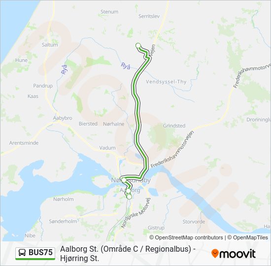 bus75 Rute: Rejseplaner, stop & kort - Aalborg St. (Opdateret)