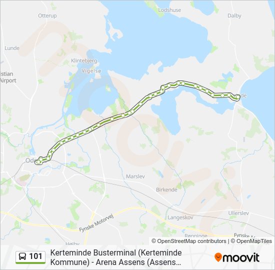 101 Rute: Rejseplaner, stop & kort - Odense (Opdateret)