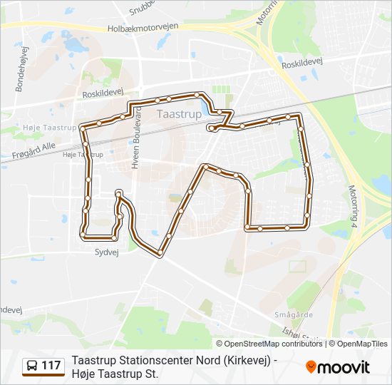117 Route: Schedules, Stops & Maps - Taastrup St. (Updated)
