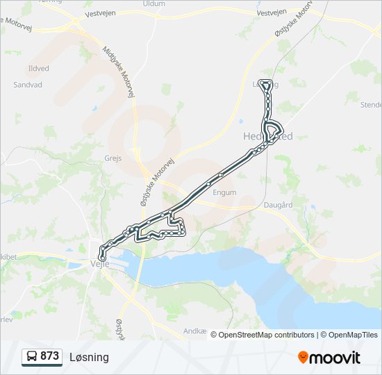873 Route: Schedules, Stops & Maps - Løsning (Updated)