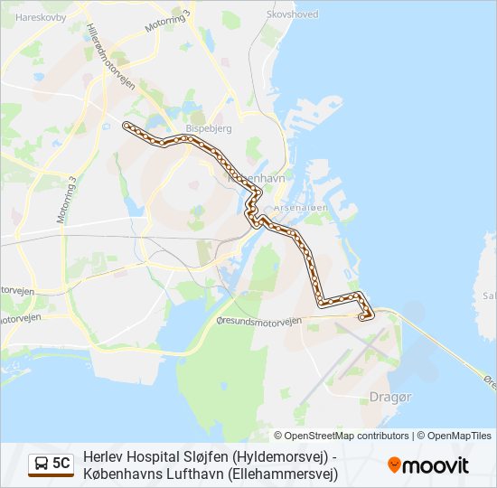 5c Route: Schedules, Stops & Maps - Husum Torv (Updated)