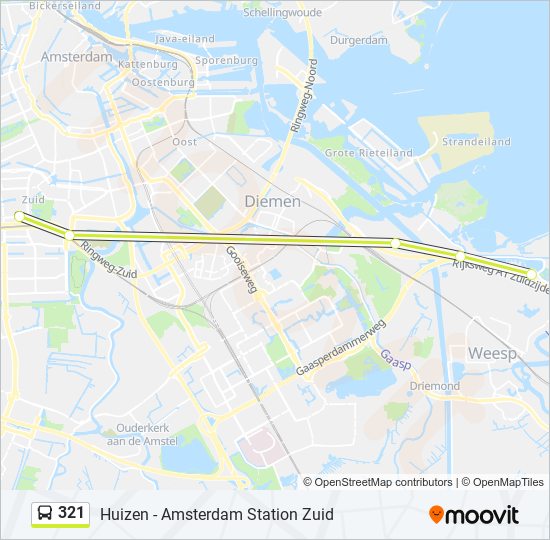 321 Route: Schedules, Stops & Maps - Amsterdam Zuid/Vu (Updated)