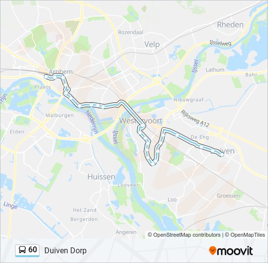 60 Route: Schedules, Stops & Maps - Duiven Dorp (Updated)