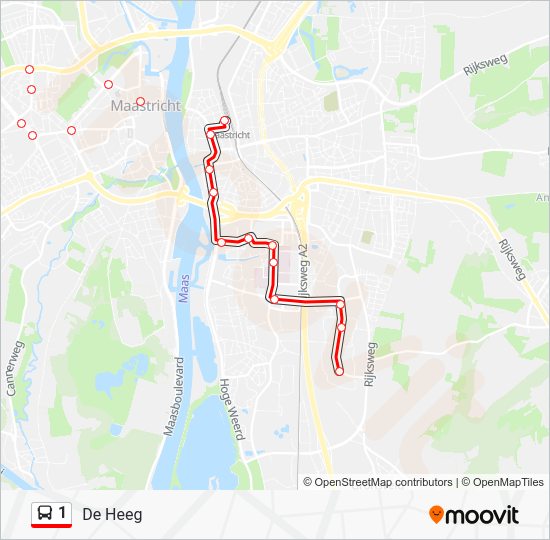 1 Route: dienstregelingen, haltes en kaarten - De Heeg (Bijgewerkt)