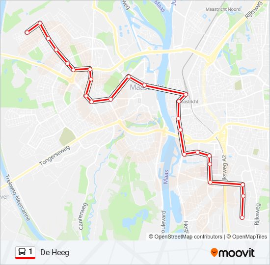 1 Route: dienstregelingen, haltes en kaarten - De Heeg (Bijgewerkt)