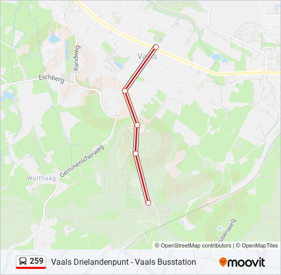 259 Route: Schedules, Stops & Maps - Vaals (Updated)